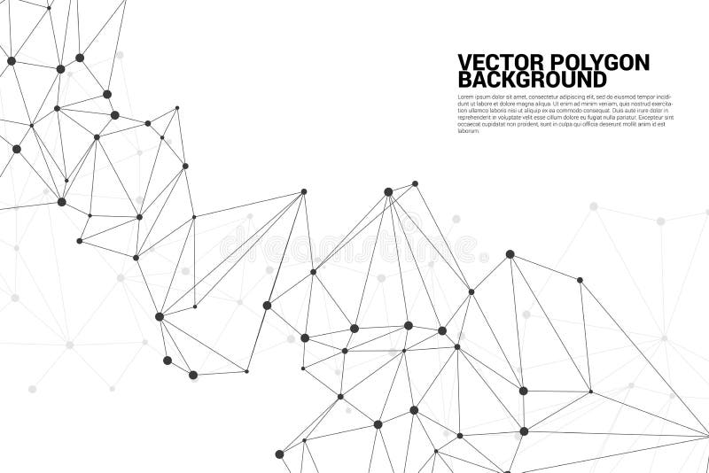 Network Connecting Dot Polygon Background. Stock Vector - Illustration ...