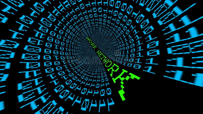 Network data tunnel stock illustration. Illustration of computer ...