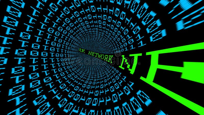 Network data tunnel stock illustration. Illustration of concept - 169493459
