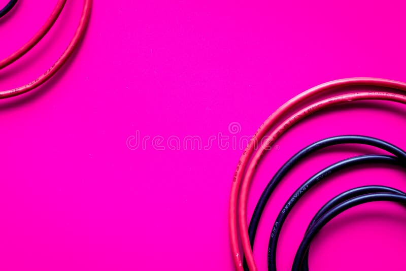 Concept Network Internet Cable on Pink Background Close Up Stock Image ...