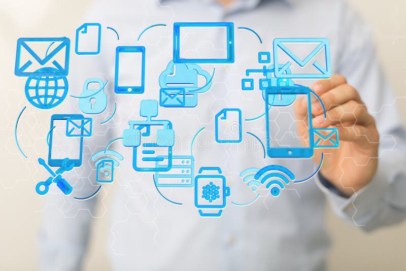 A Concept of Network, Internet Communication, Big Data Stock Image ...