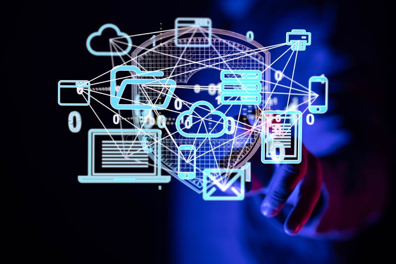 A Concept of Network, Internet Communication, Big Data Stock Image ...