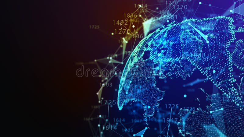 Concept of Network, Internet Communication. 3d Illustration Stock ...