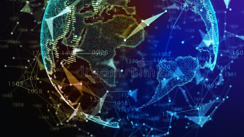 Concept of Network, Internet Communication. 3d Illustration Stock ...