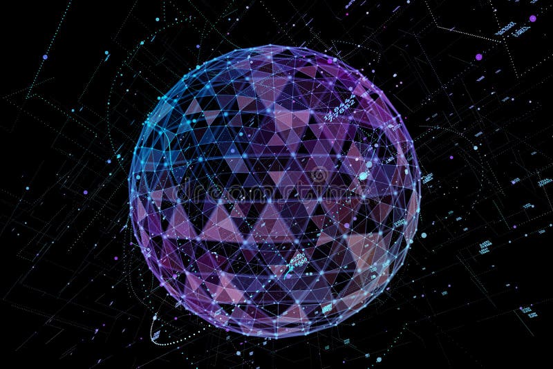 Concept of Network, Internet Communication - 3d Illustration Stock ...