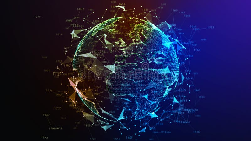 Concept of Network, Internet Communication. 3d Illustration Stock ...