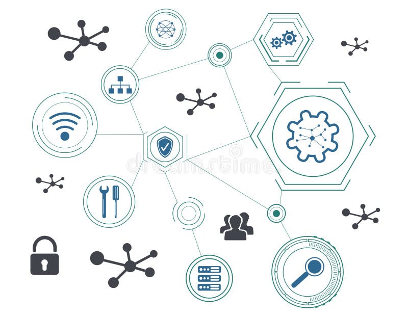 Concept of Network Management Stock Illustration - Illustration of ...
