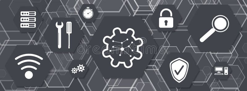 Concept of Network Management Stock Illustration - Illustration of ...