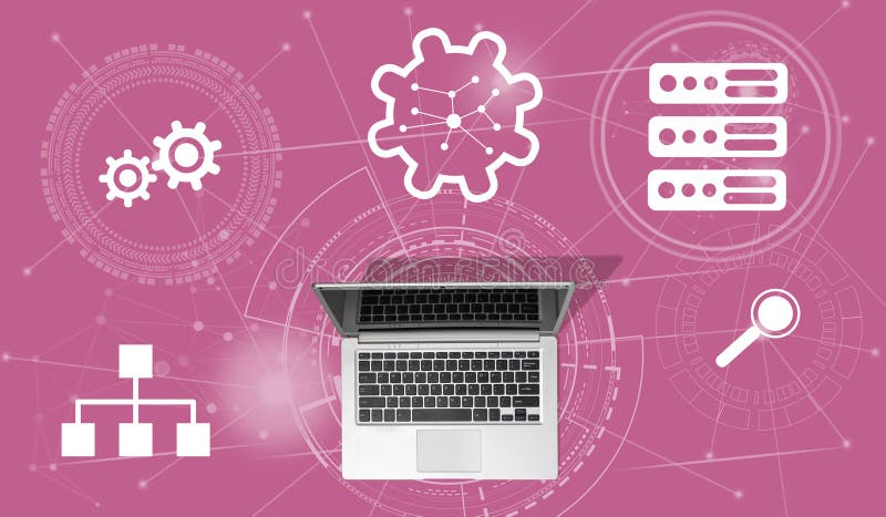 Concept of Network Management Stock Image - Image of internet, laptop ...