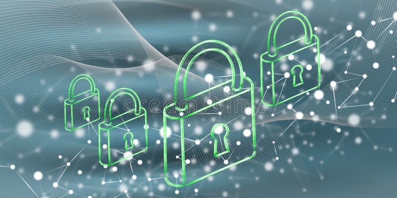 Concept of Network Security Stock Illustration - Illustration of ...