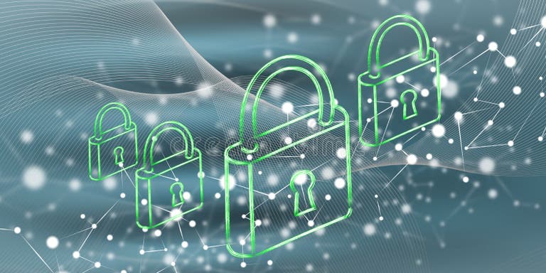 Concept of Network Security Stock Illustration - Illustration of ...