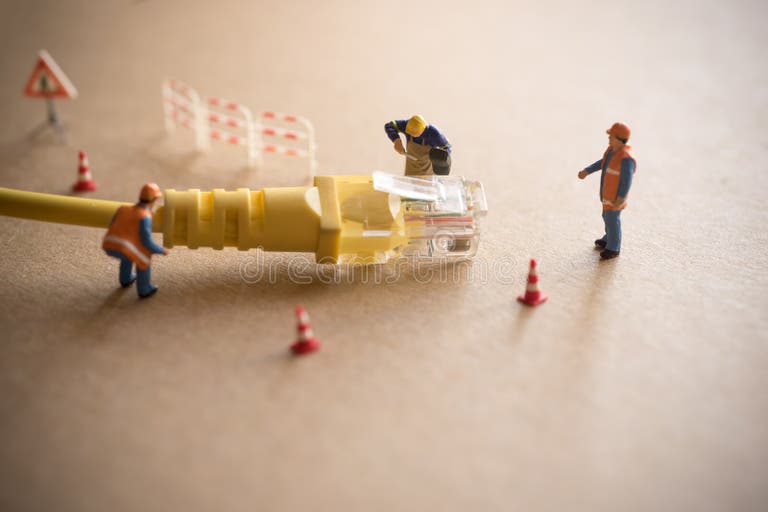 Concept of Network Troubleshoot Supporter or Administrator. Stock Photo ...