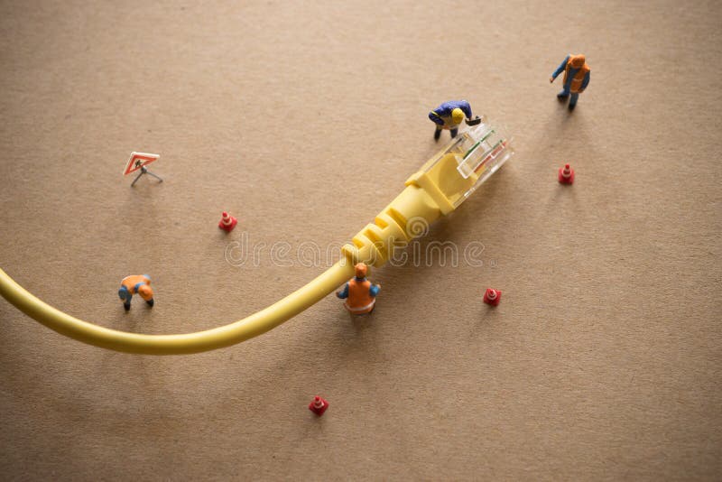 Concept of Network Troubleshoot Supporter or Administrator. Stock Photo ...