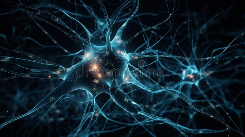 Concept of Neurons from the Human Brain Stock Illustration ...