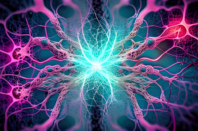 Concept of Neurons and Nervous System Stock Illustration - Illustration ...