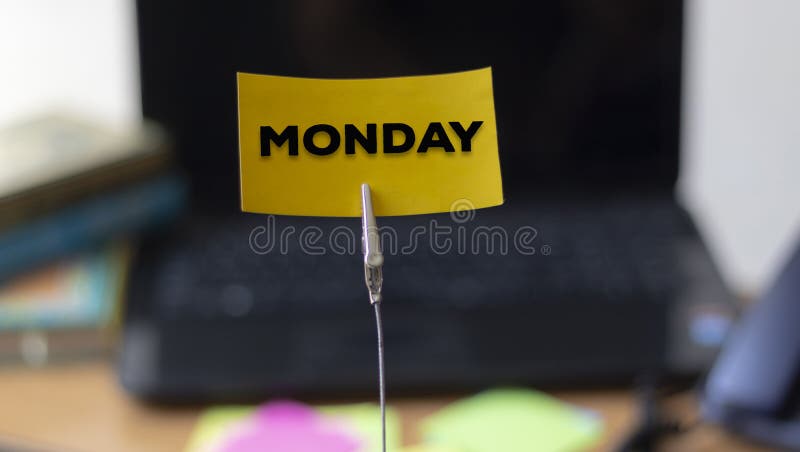 Concept of New Beautiful I Monday,Monday Written on a Card at the ...