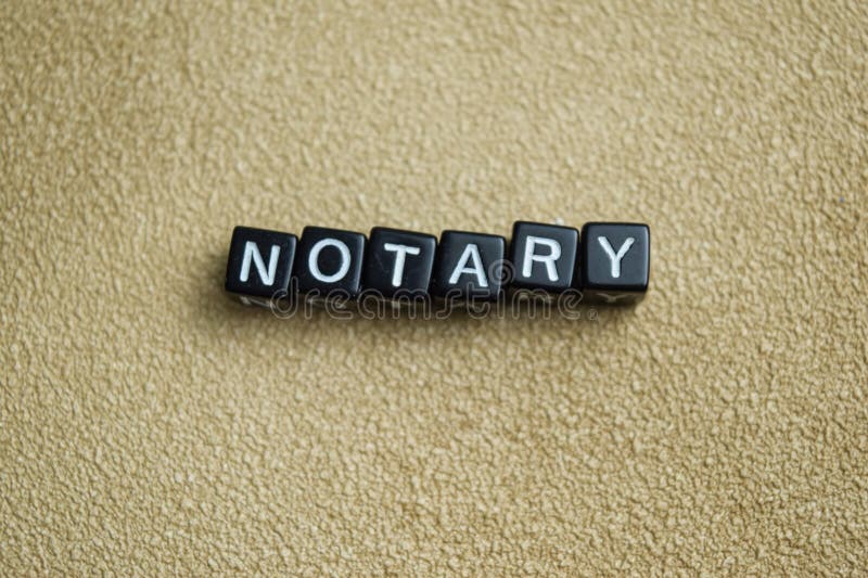 Concept of Notary Written on Wooden Blocks. Cross Processed Image on ...