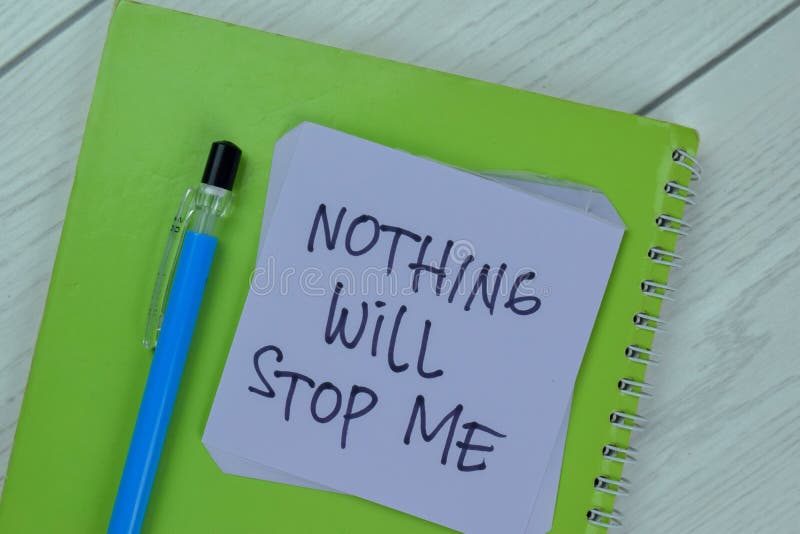 Concept of Stop! Write on Sticky Notes Isolated on Wooden Table Stock ...