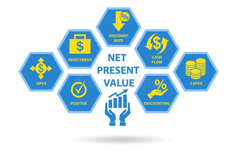 Net Present Value. NPV - Word Composed on the Wooden Cubes with a ...