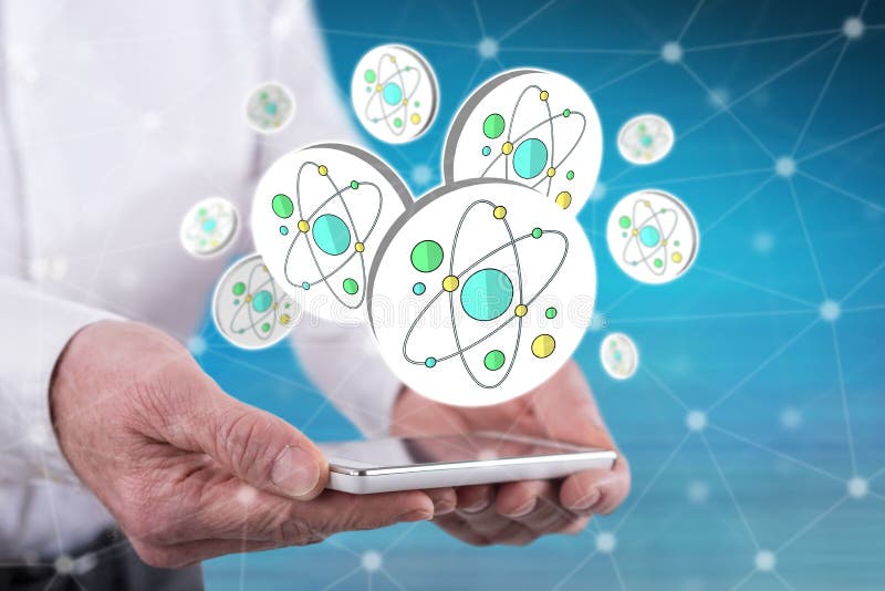 Concept of Nuclear Research Stock Photo - Image of molecule, smartphone ...