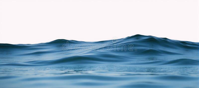 Ocean Water with Surface Wave Isolation on Transparent Backdrop Stock ...