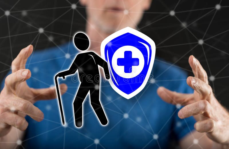 Concept of Old Age Insurance Stock Photo - Image of insure, concept ...