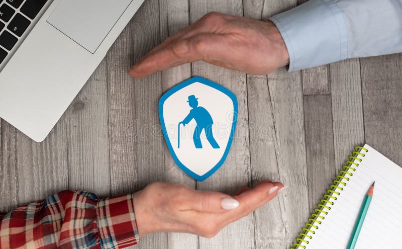 Concept of Old Age Insurance Stock Image - Image of insurance, insure ...