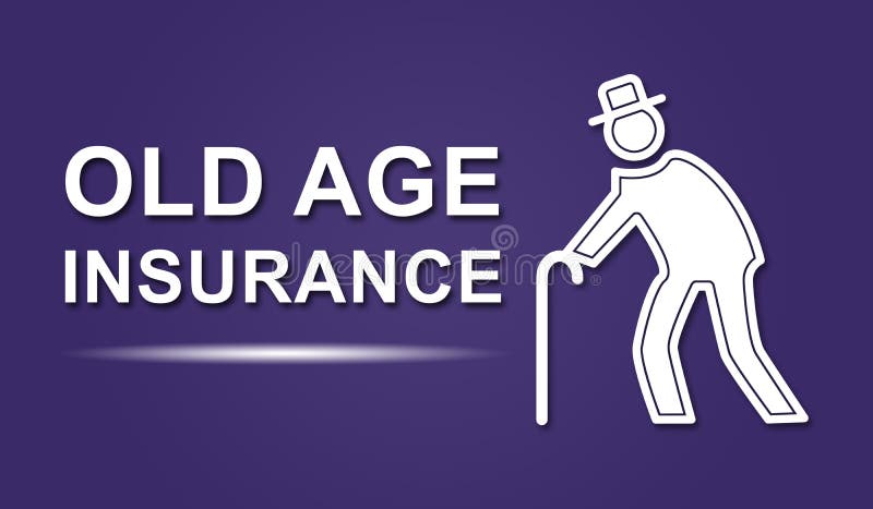 Concept of Old Age Insurance Stock Illustration - Illustration of ...
