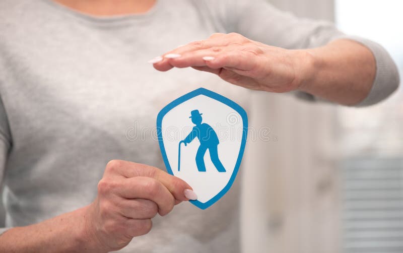 Concept of Old Age Insurance Stock Image - Image of elderly, people ...