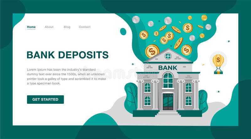 Concept for Online Bank Web Page Stock Vector - Illustration of ...