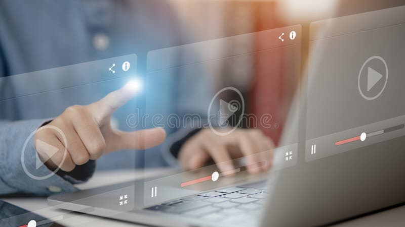 Concept of Online Education. Women Use Online Education Training and E ...