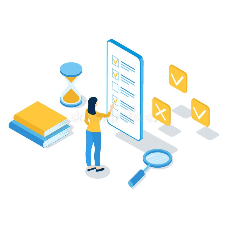 Concept of Online Exam, Online Testing, Questionnaire Form, Online ...