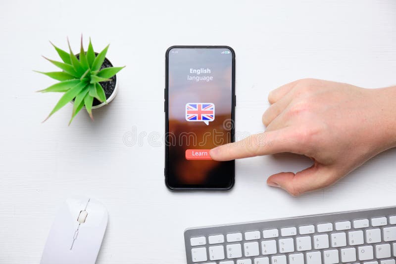 Concept of Online Learning a English Language Stock Photo - Image of ...