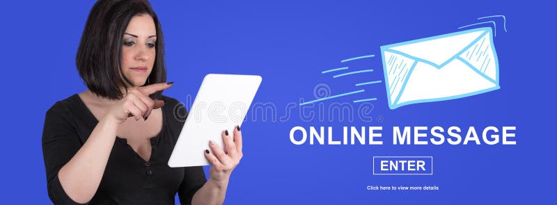 Concept of online message stock photo. Image of concept - 132918828