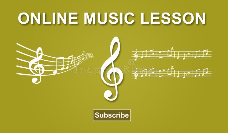 Concept of Online Music Lesson Stock Illustration - Illustration of ...