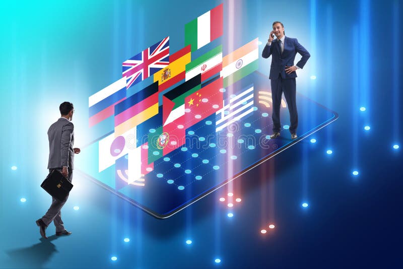 Concept of Online Foreign Language Translation and Learning Stock ...