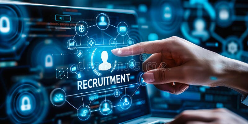 Concept of Online Recruitment Process Job Seeker Interacts with Digital ...