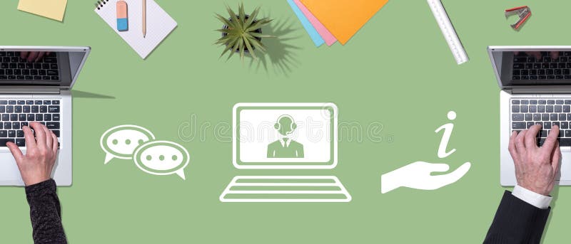 Concept of online support stock image. Image of helpdesk - 252307311