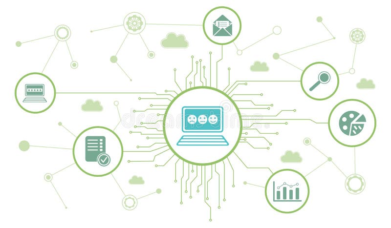 Concept of online survey stock illustration. Illustration of icon ...