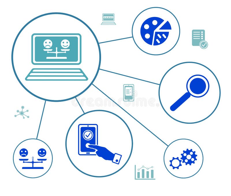 Concept of online survey stock illustration. Illustration of report ...