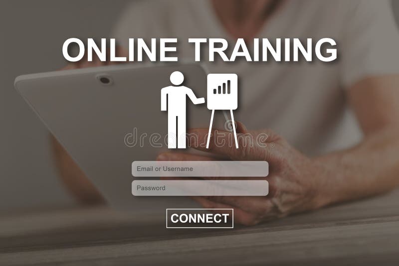 Online Training Concept on a Laptop Screen Stock Photo - Image of ...