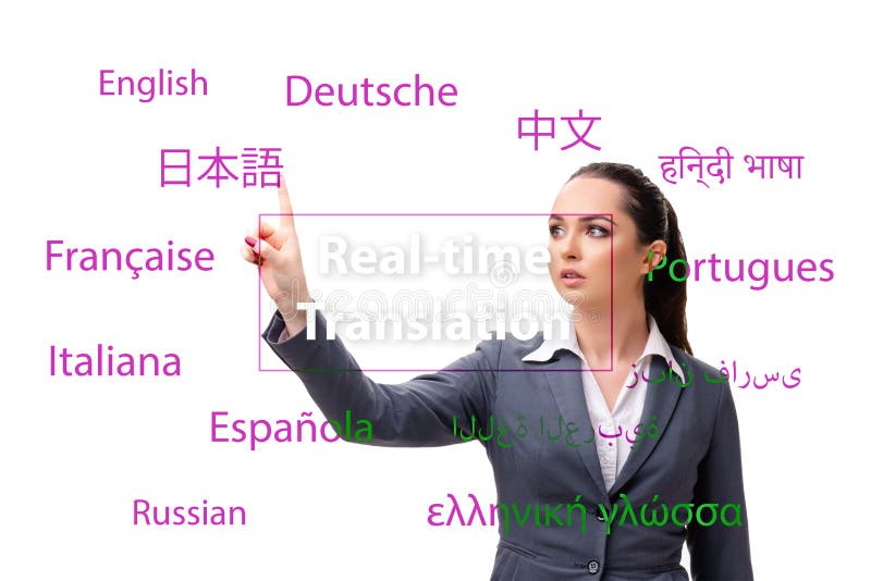 Concept of Online Translation from Foreign Language Stock Image - Image ...