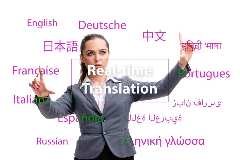 Concept of Online Translation from Foreign Language Stock Photo - Image ...