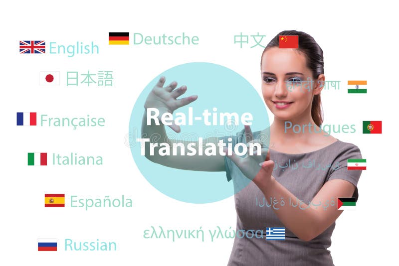 Concept of Online Translation from Foreign Language Stock Image - Image ...