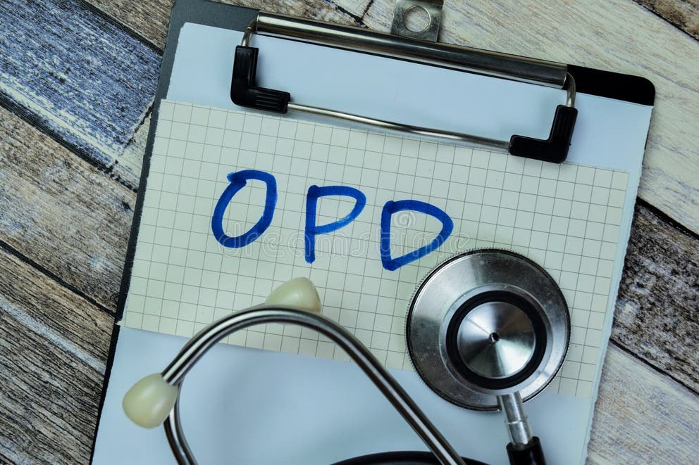 Concept of OPD Write on Sticky Notes with Stethoscope Isolated on ...