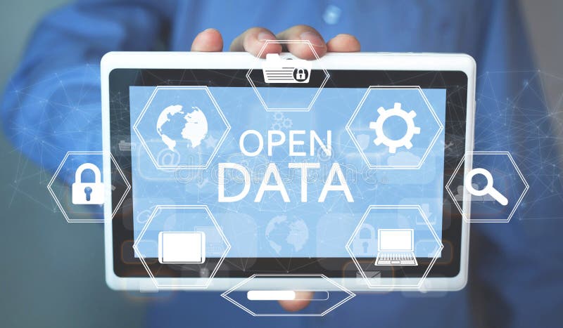 Concept of Open Data. Internet. Technology Stock Photo - Image of ...