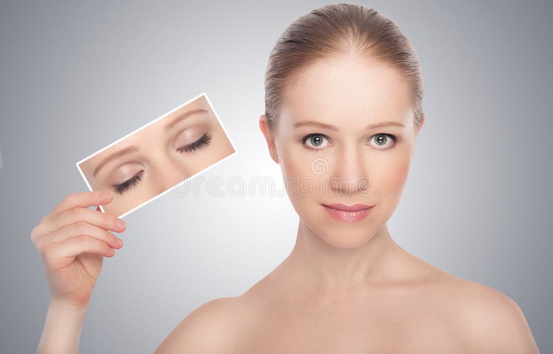 Concept. Open Eyes of Women Stock Image - Image of fear, inspiration ...