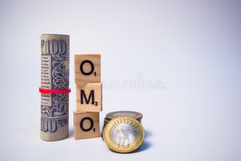 Concept of Open Market Operations on Isolated Background with Indian ...