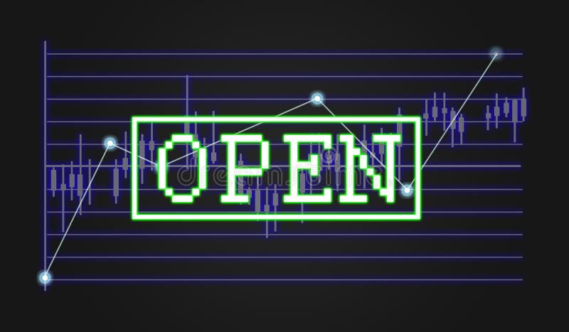 Concept of Open Stock Market Stock Illustration - Illustration of ...
