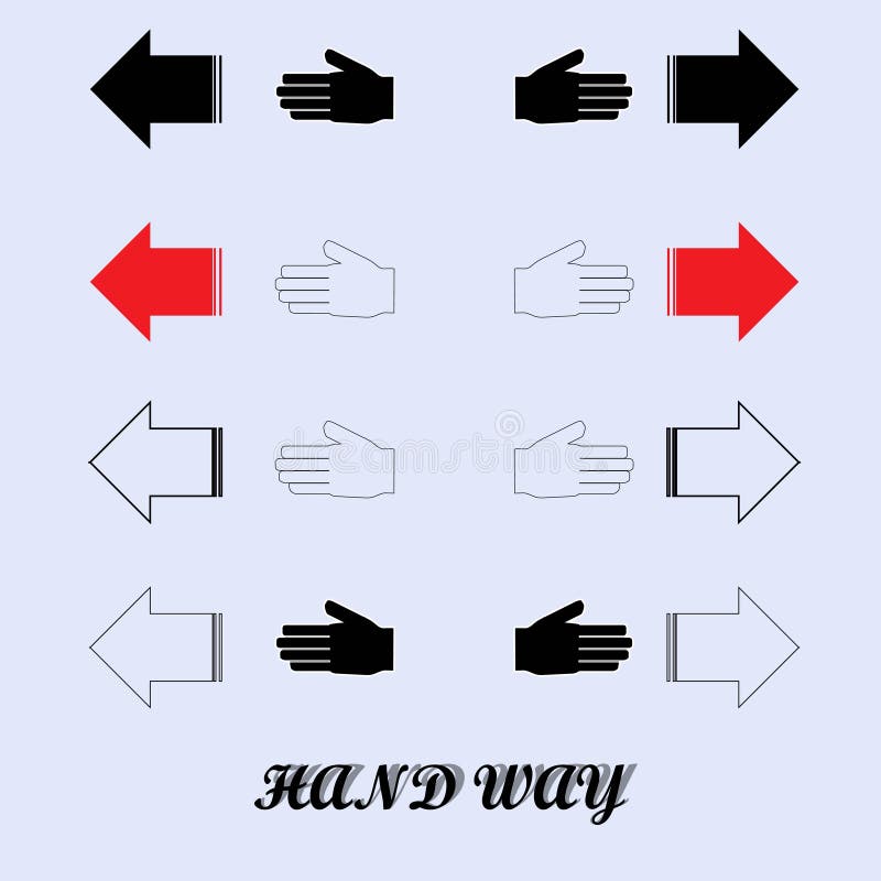 Concept of Opposite Directions, Stylized Illustration. Stock ...